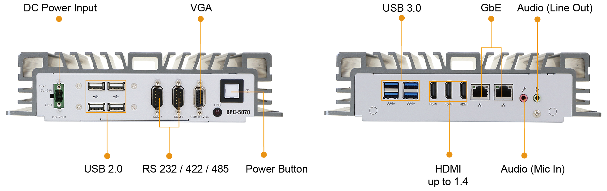 BPC-5070, Fanless Embedded Computer with 7th/6th Generation Intel® Core ...