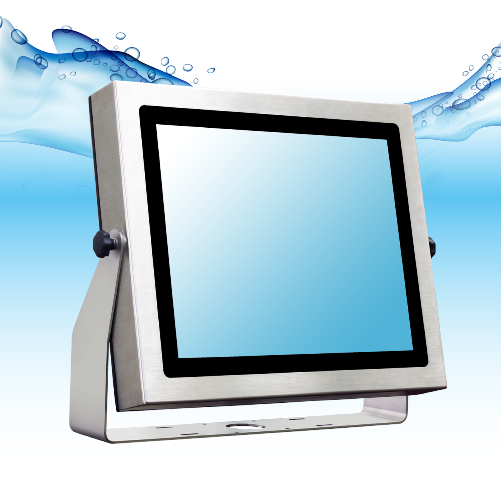 IP66/69K Protected 17" Stainless Steel Industrial Monitor with P-Cap ...